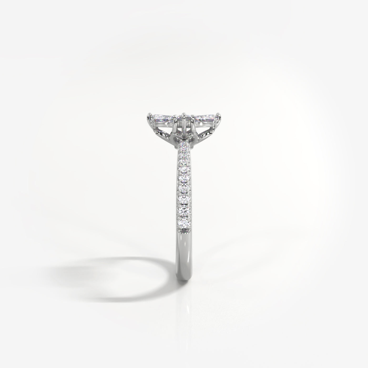 Buy Tessera 18K Solid White Gold Floral Ring